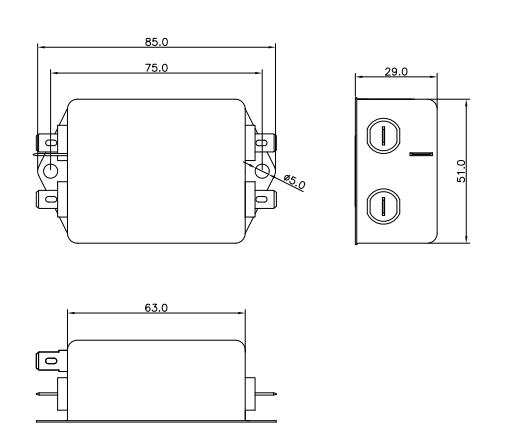 Yanbixin 1A 120VAC Power Line Filters Single Phase For High ...