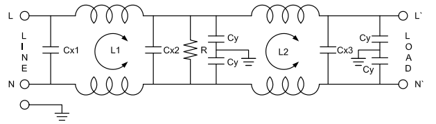 1a~50a Low Pass Emi Filter General Purpose Single Phase