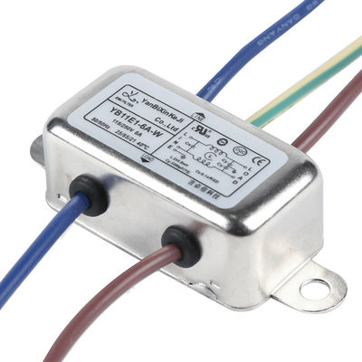 One Stage Single Phase Filter 6A Low Leakage Current Power Line Filter