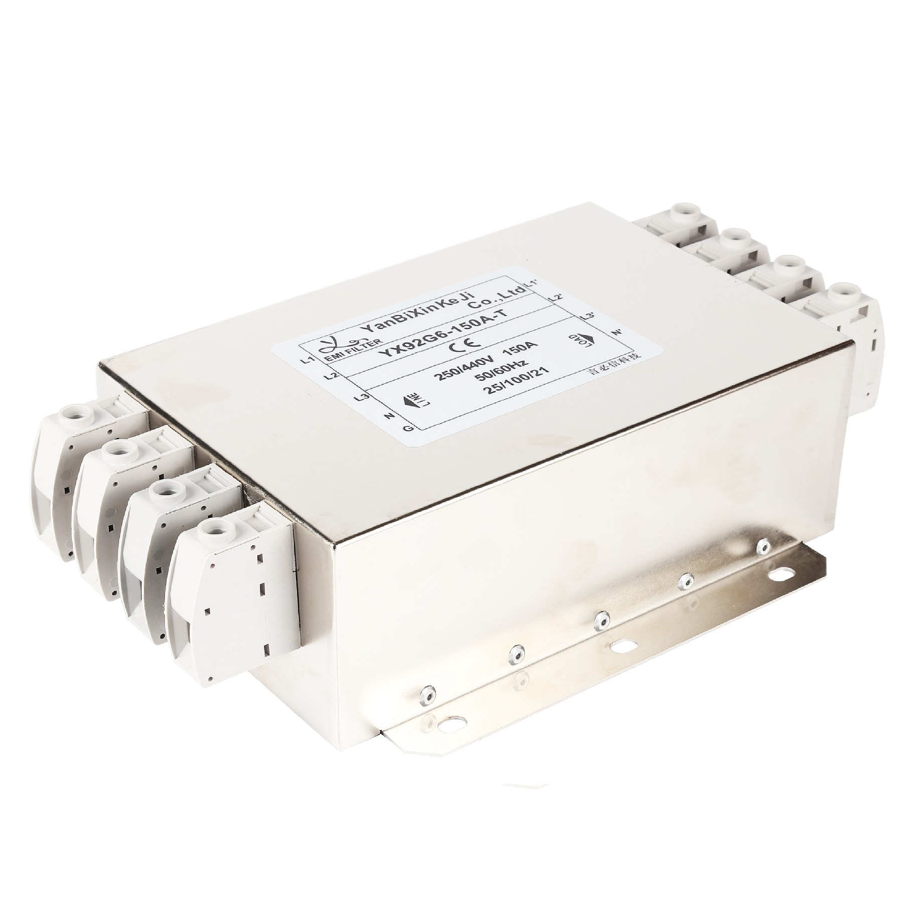 Industrial Grade Inverter EMI Filter High Voltage Three Phase Four Wire ...