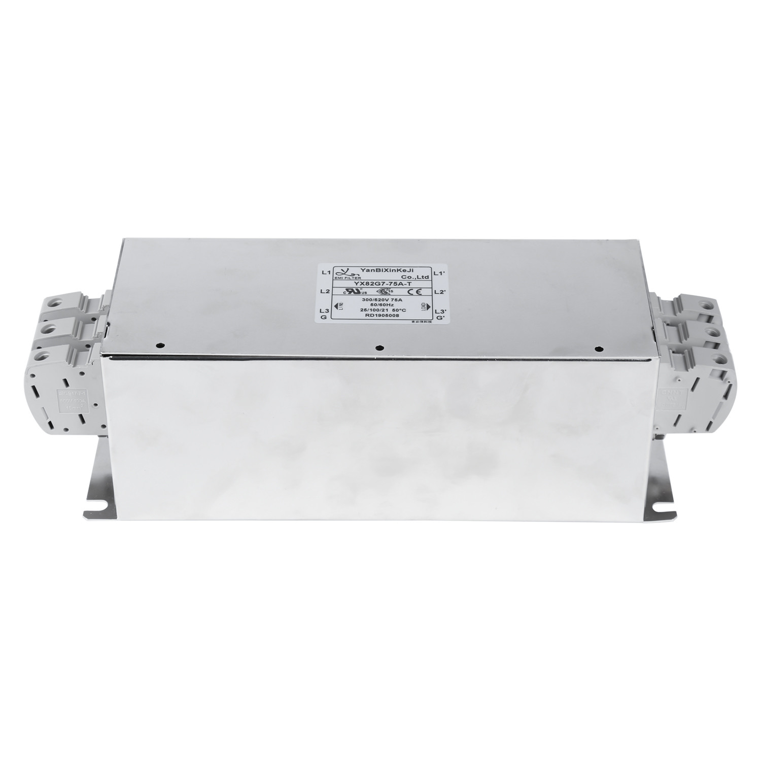 80A 60HZ Three Phase 3 Wire EMI Filter High Current RFI filter For ...