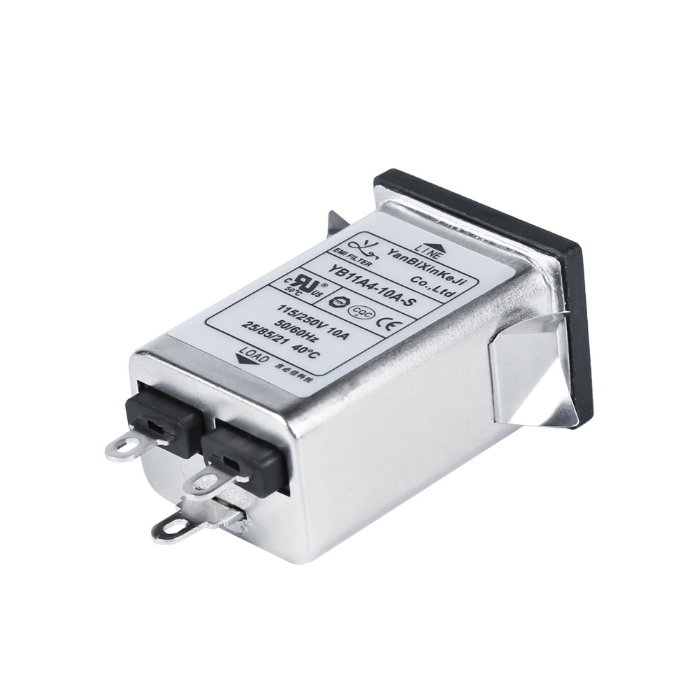YBX IEC Inlet EMI Filter 220V AC EMC Noise Filter 1A 3A 6A 10A For ...