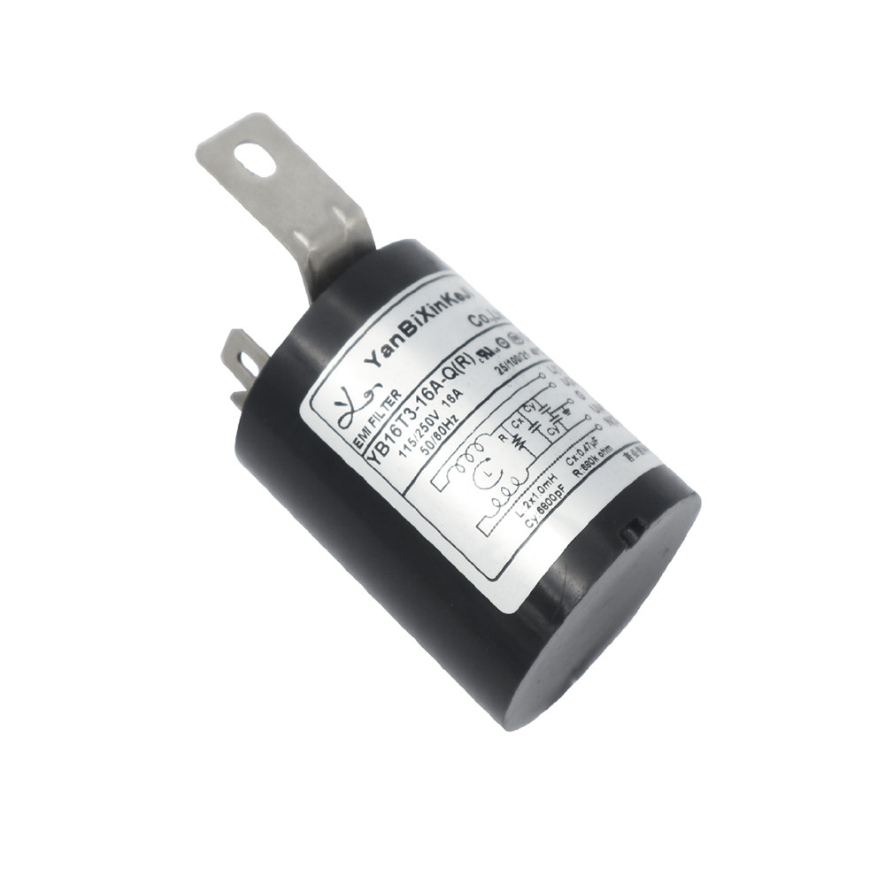 16A Plastic Case EMI Filter Solder Lug Terminal Noise Filter AC Single ...