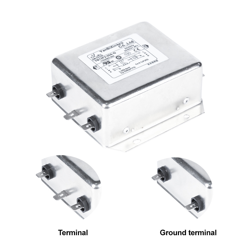 20A 120V 250VAC Low Pass EMI RFI Filter With UL CE Certification