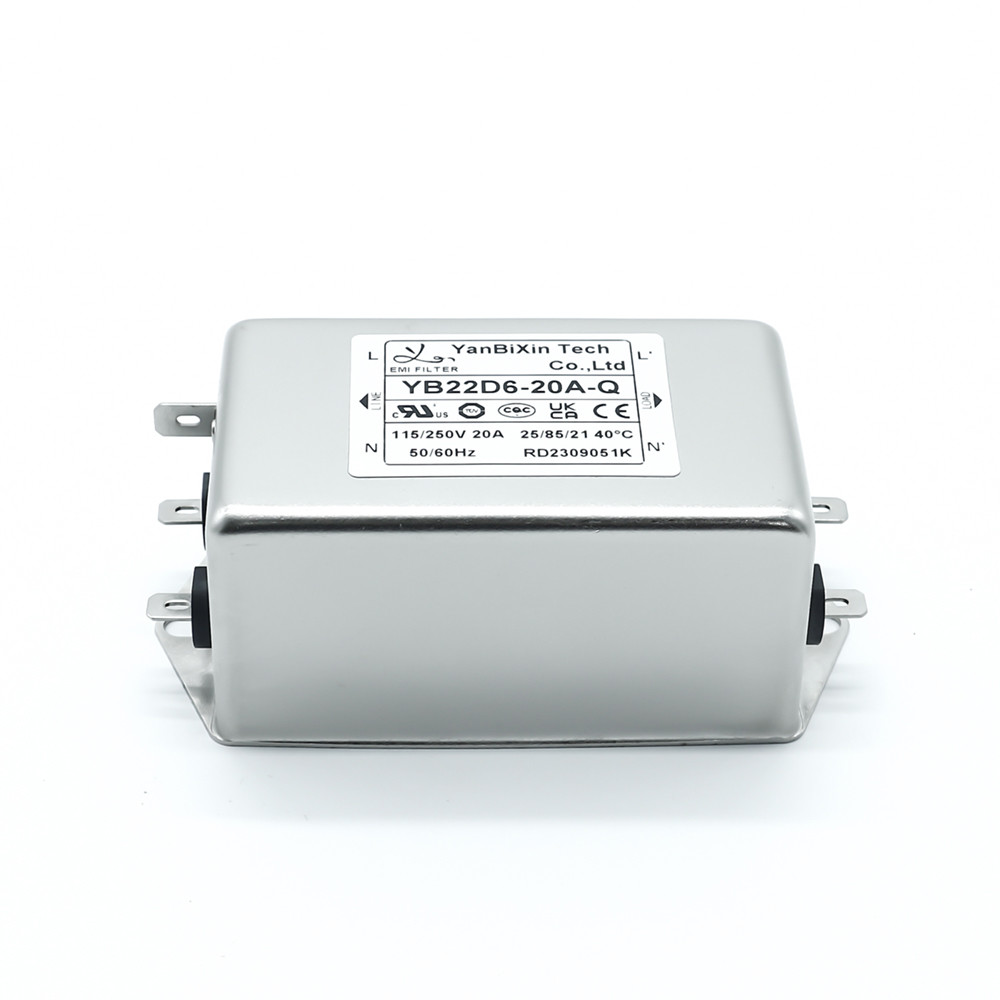 YB22D6 20amp 220V Single Phase Filter Fast On Terminal EMI Filter For ...