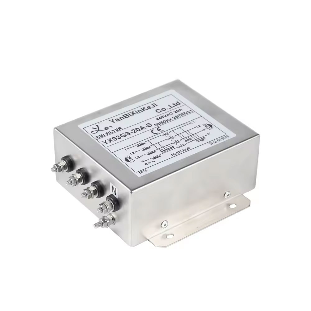 High Performance Multistage Three Phase EMI Power Line Filter