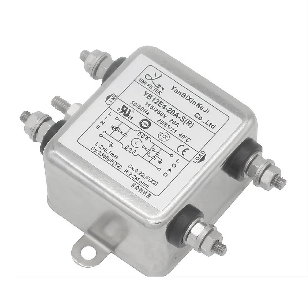 Enhanced 20A AC/DC Single Phase EMI Filter Wide Frequency Range Of ...