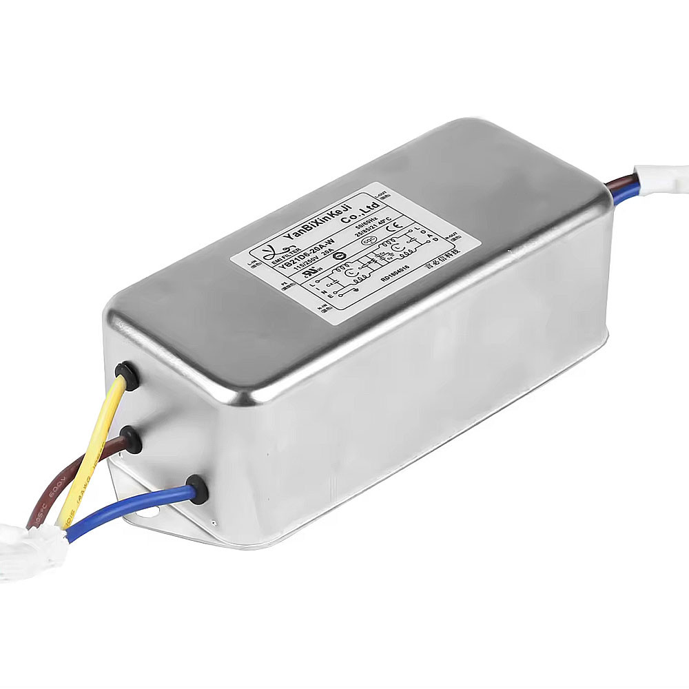 YB21D6-10A-W Dual-Stage EMI Noise Filter High Performance Single Phase ...