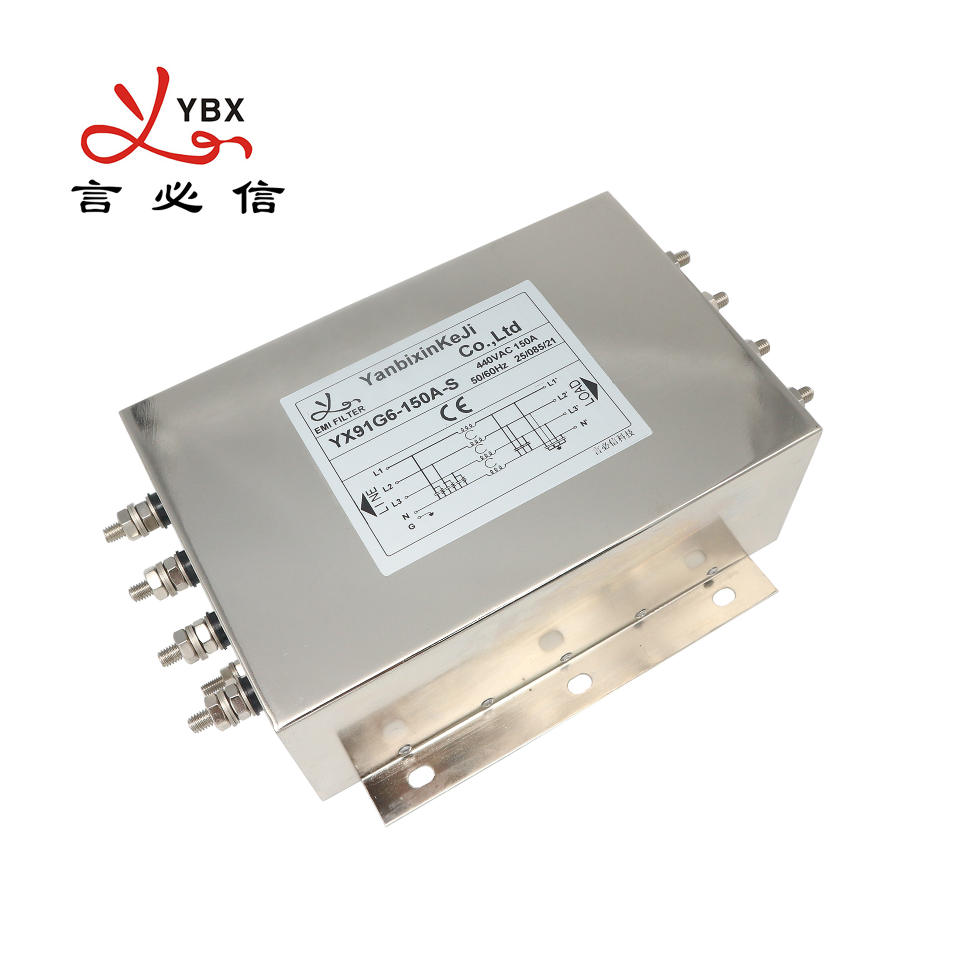 YX91G6-150A-S Three Phase Filter EMI/RFI Suppression Filters For ...