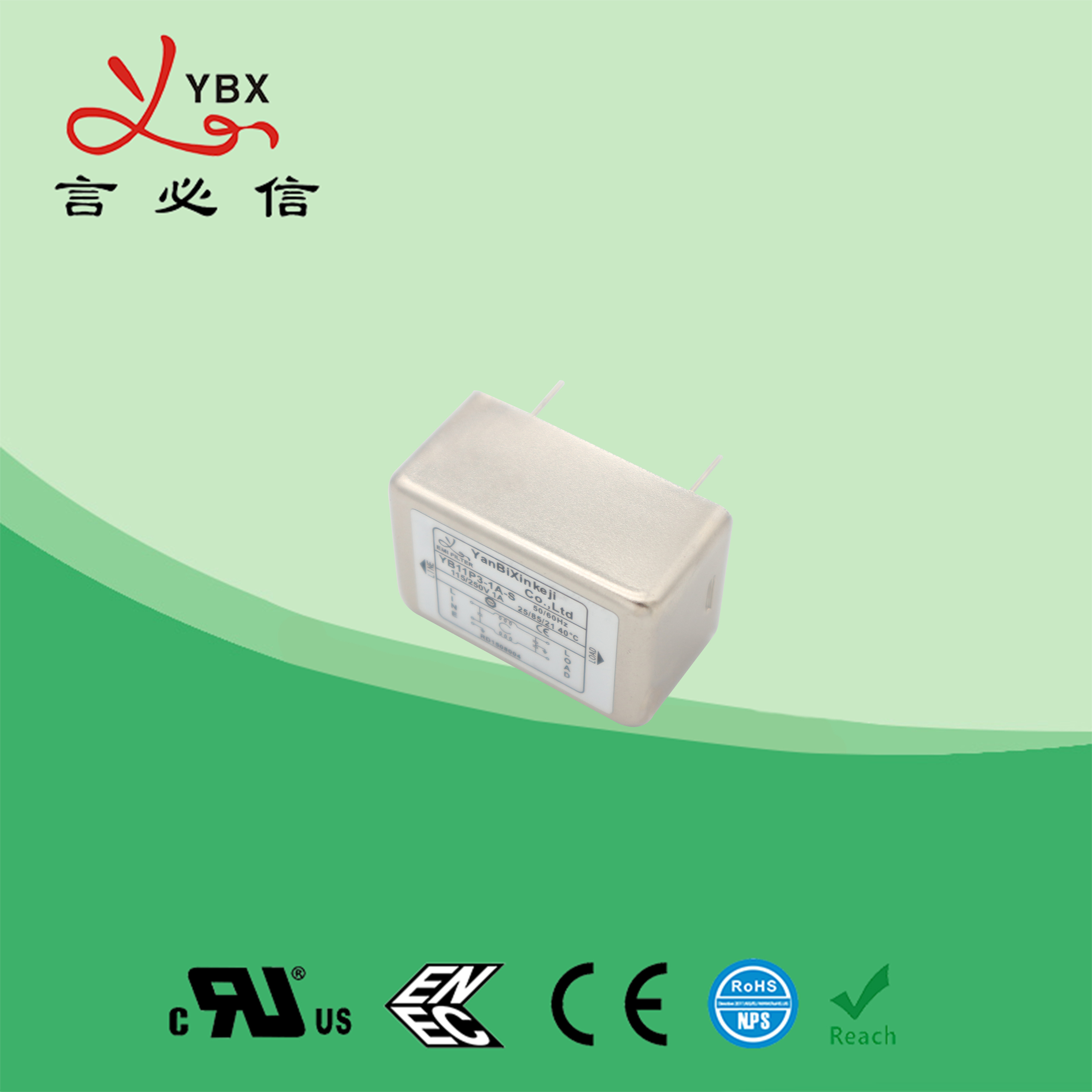Yanbixin PCB Mounting EMC Power Noise Filter For Shielding ...