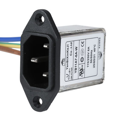 Universal IEC Inlet EMI Filter Solder Lug Terminal Shrapnel Three In ...